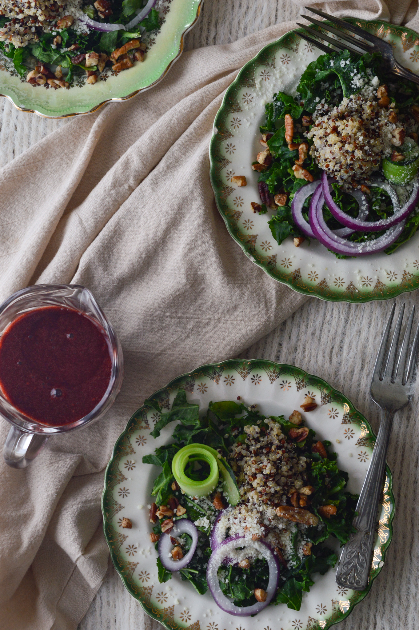 Powerhouse Kale & Quinoa Salad with Raspberry Vinaigrette ...